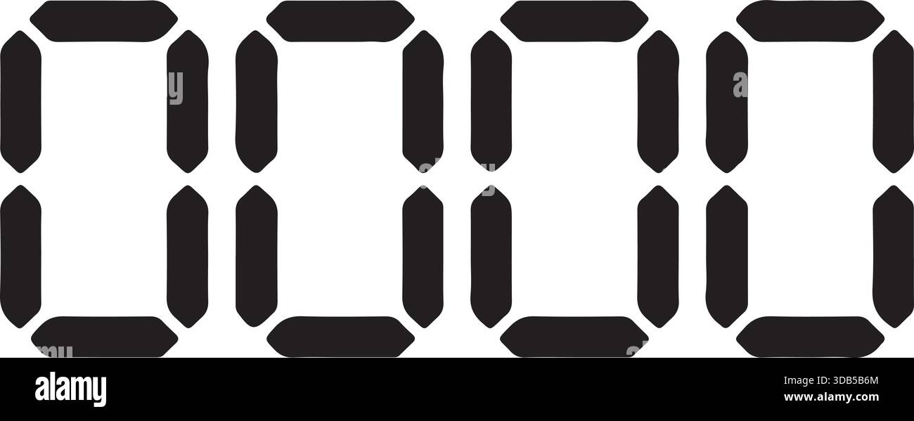 Alarm clock digital 7 Stock Vector Images - Alamy