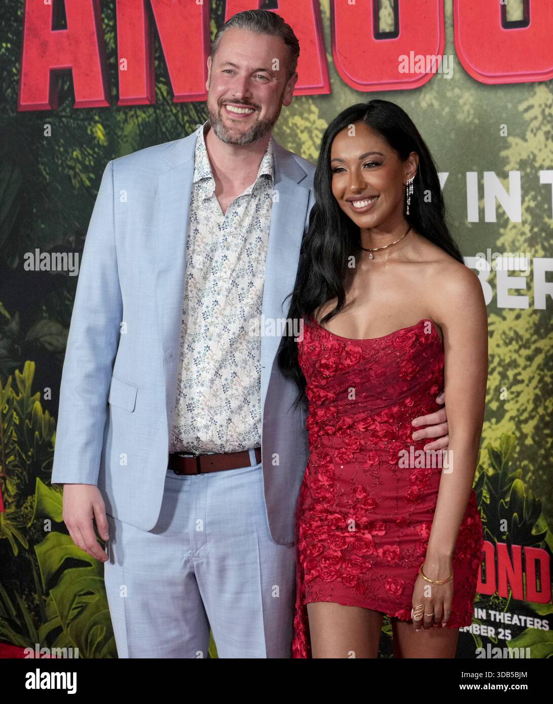 (L-R) Ryan Meharry and Yasmin Kassim arrives at the ANACONDA Los Angeles Premiere held at the ...