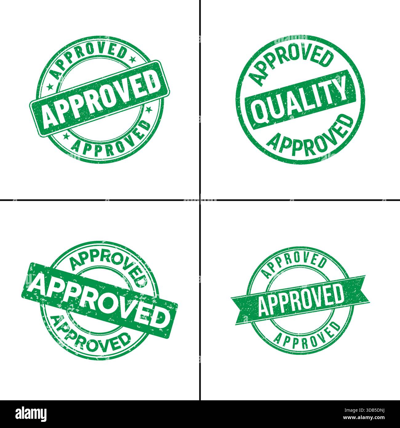 Black approved circular stamp Stock Vector Images - Alamy