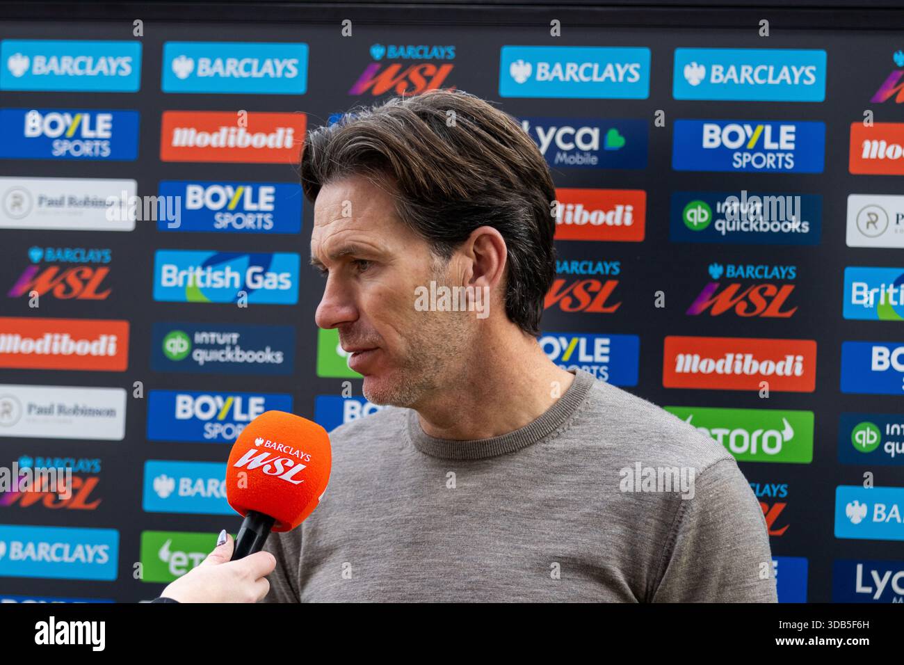 Dagenham, UK, 14th Dec 2025. Gareth Taylor, Head Coach of Liverpool FC ...