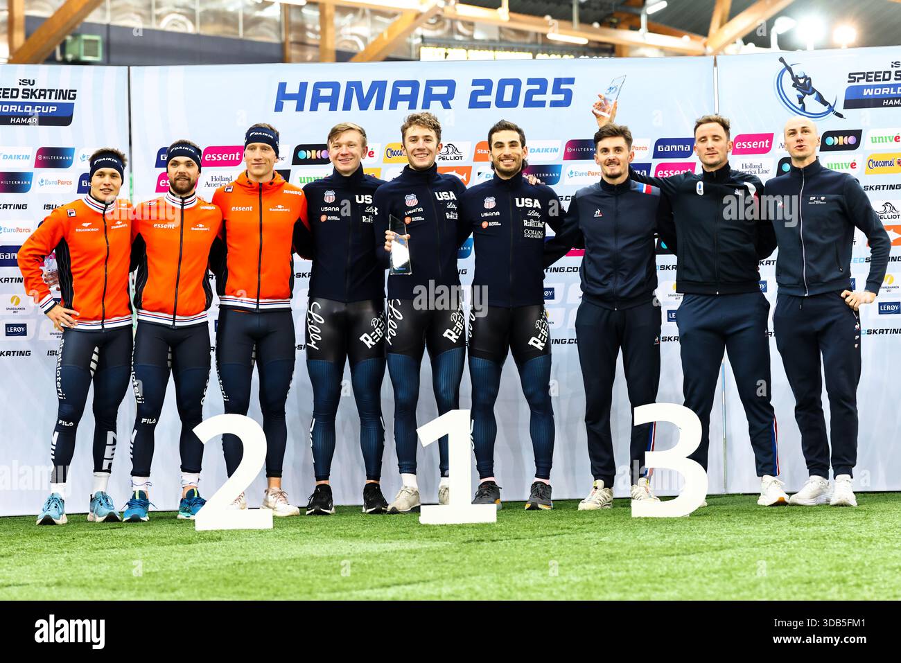 Hamar 20251214. The overall winners of the World Cup in the team ...