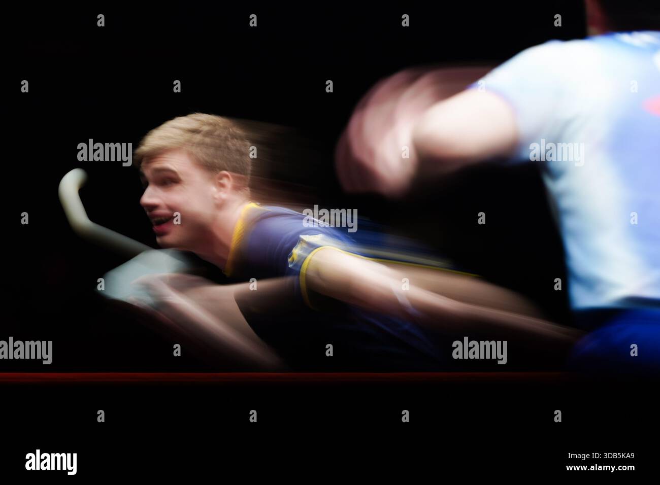 Truls Moregard, a Swedish table tennis player during the Men's Singles ...