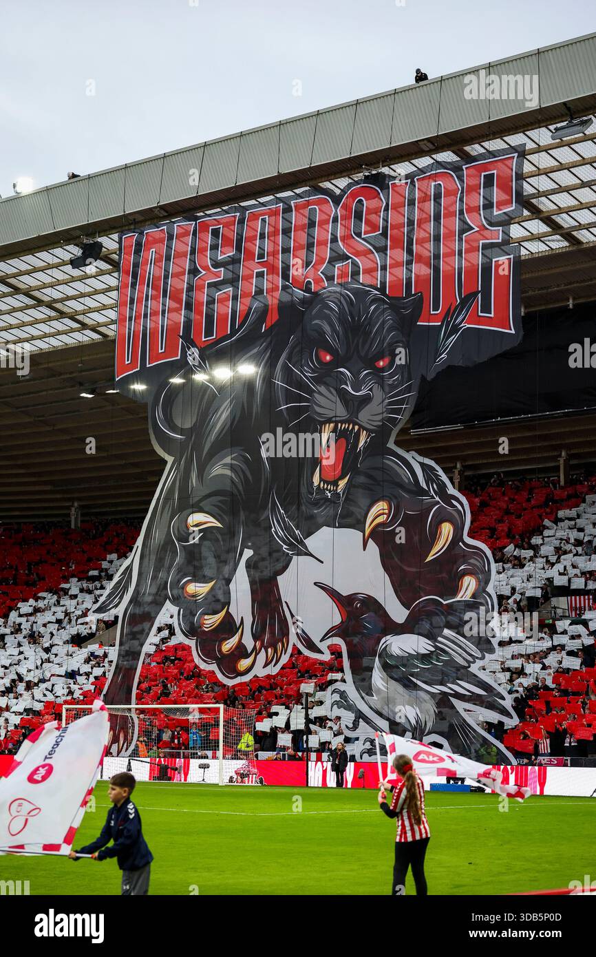 Sunderland, UK. 14th Dec, 2025. Sunderland Wearside Tifo during the ...