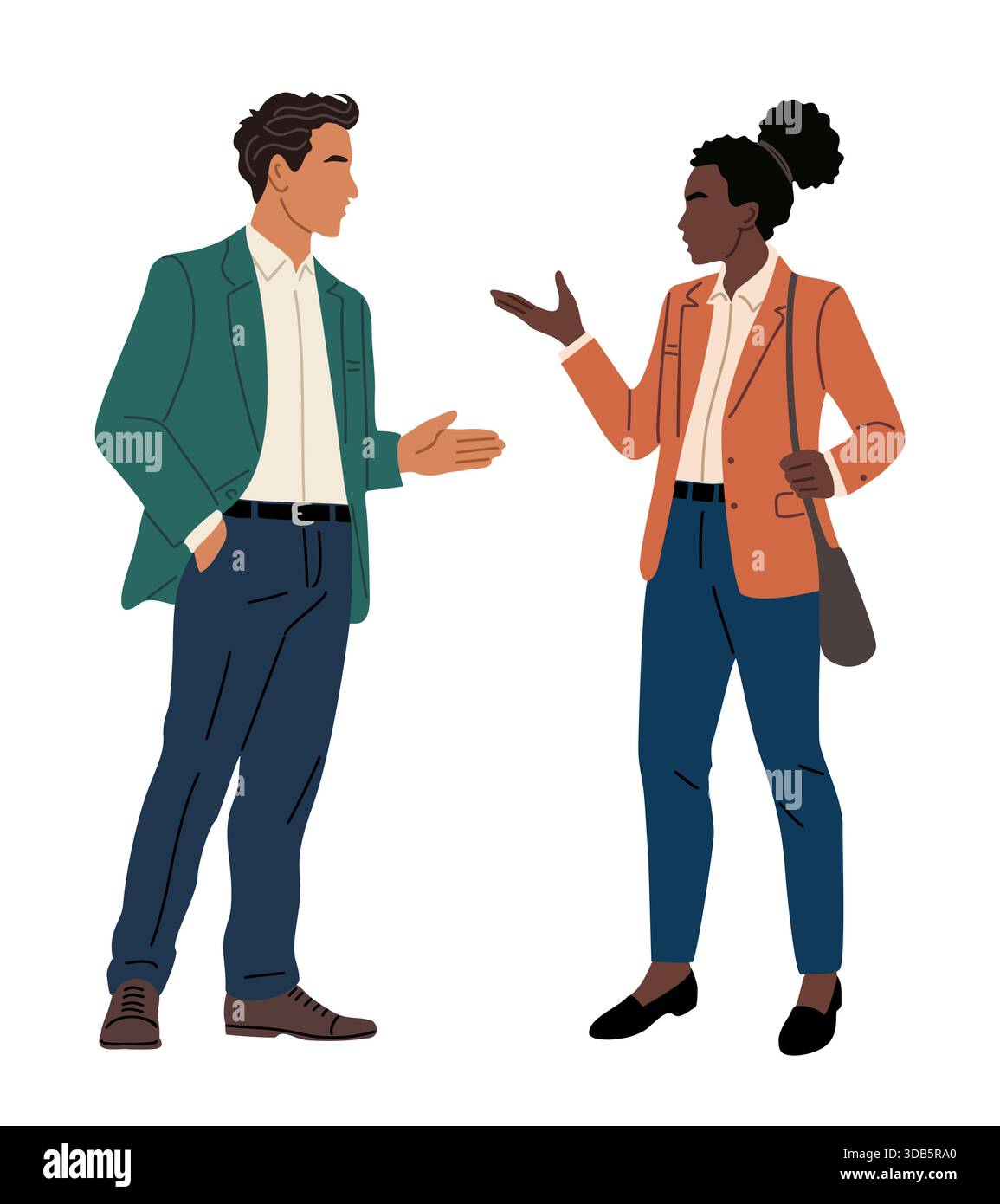 Two business persons engaged in a conversation Stock Vector Image & Art ...