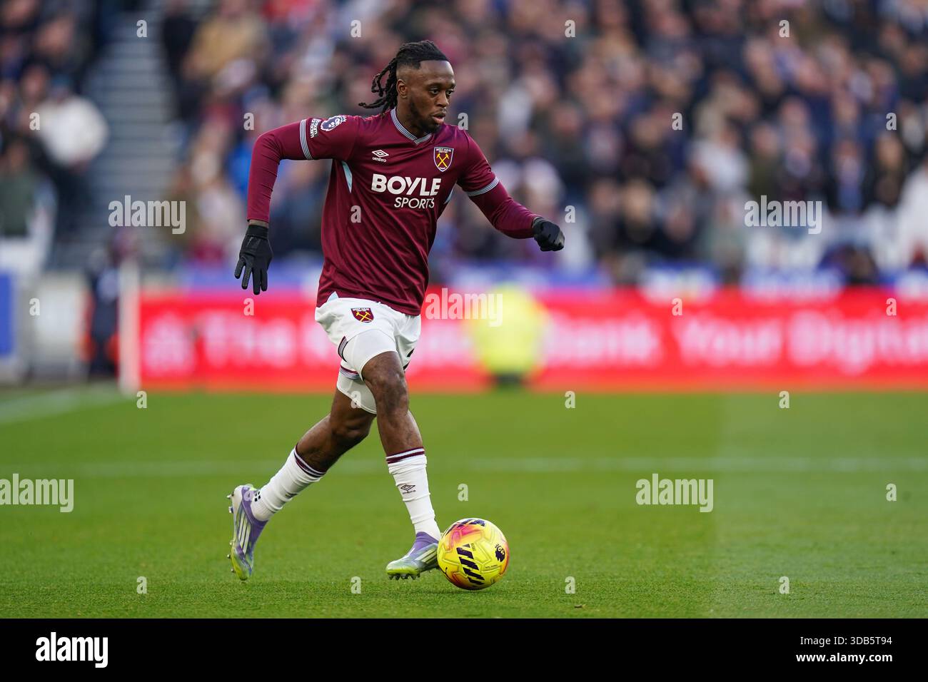 Aaron Wan-Bissaka of West Ham United during the West Ham United v Aston ...