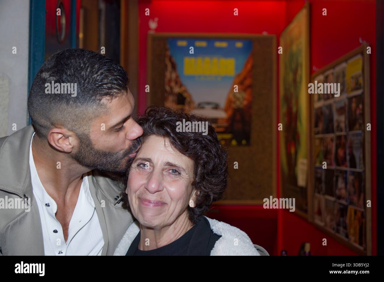 Paris, France. 13th Dec, 2025. Actor Ophir Azoulay and his mother ...