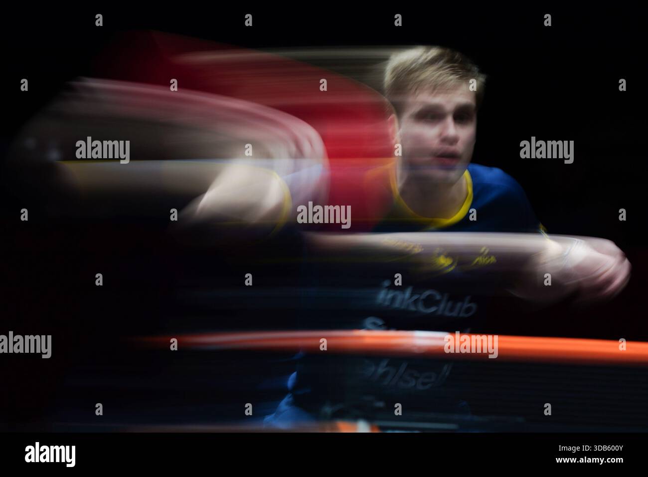 Truls Moregard, a Swedish table tennis player during the Men's Singles ...