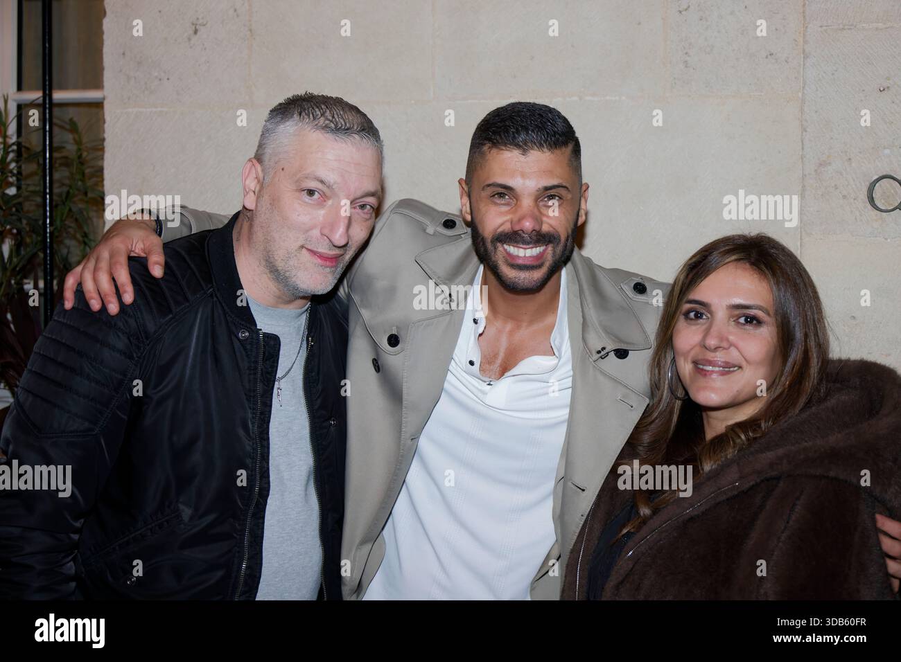 Paris, France. 13th Dec, 2025. Antonio Lopin, actor Ophir Azoulay and ...