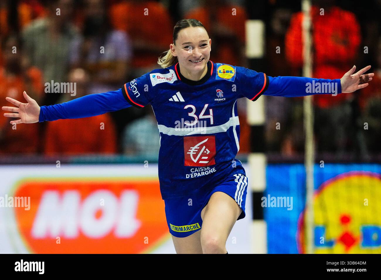 Rotterdam, Netherlands 20251214. France's Lena Grandveau celebrates ...
