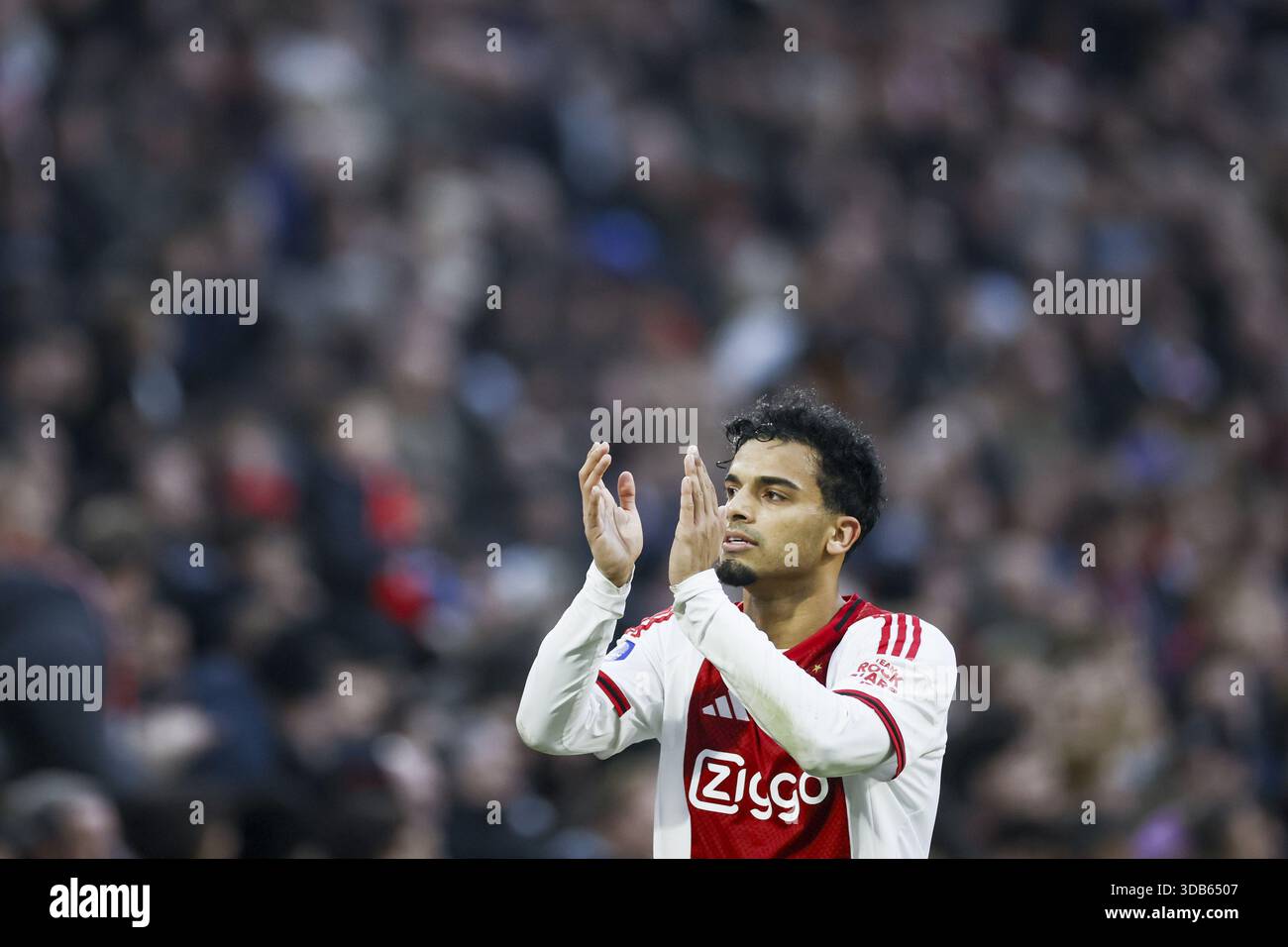 AMSTERDAM - Owen Wijndal of Ajax during the Dutch Eredivisie match ...