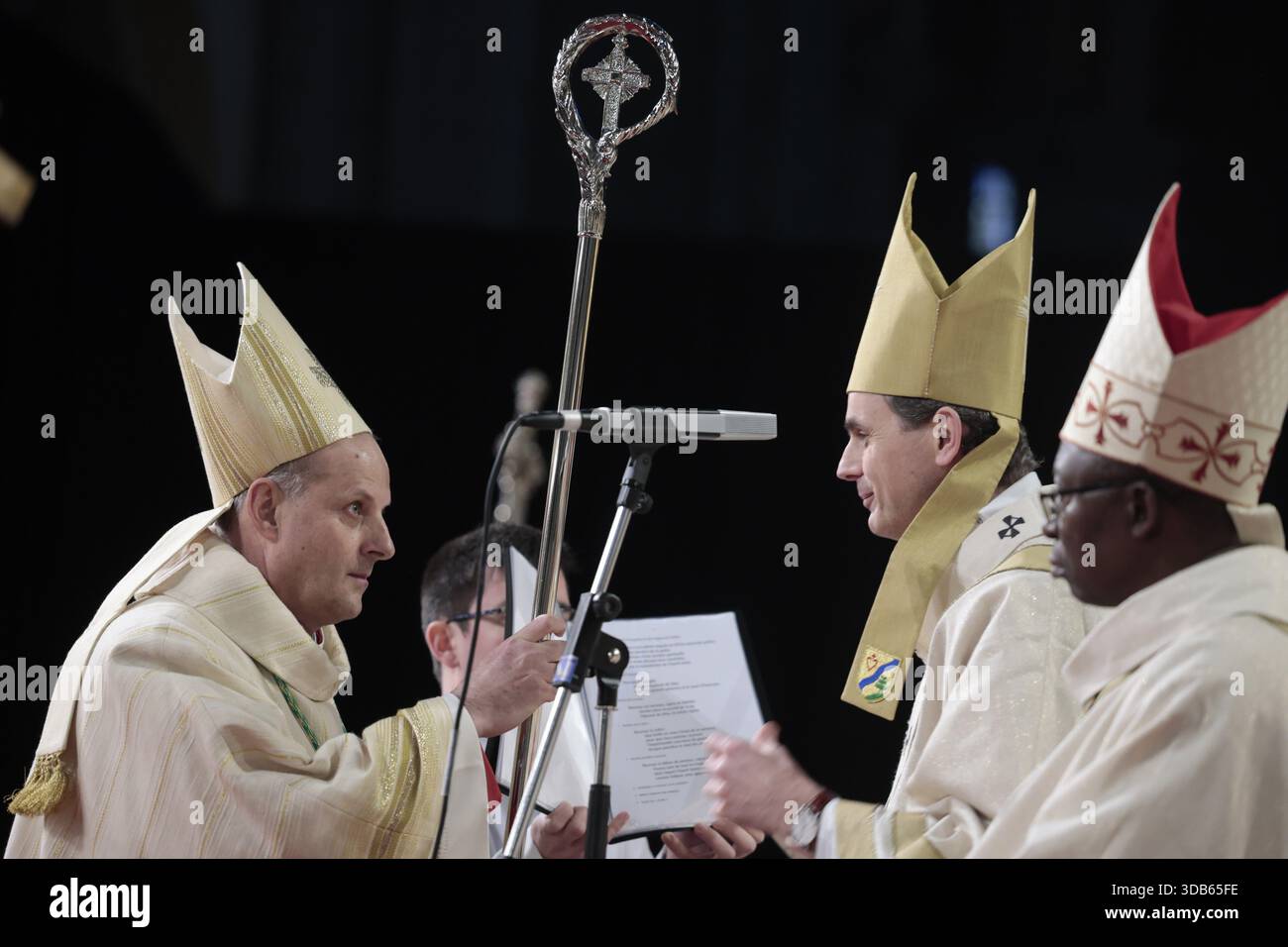 newly appointed Tournai bishop Frederic Rossignol and Archbishop Luc ...