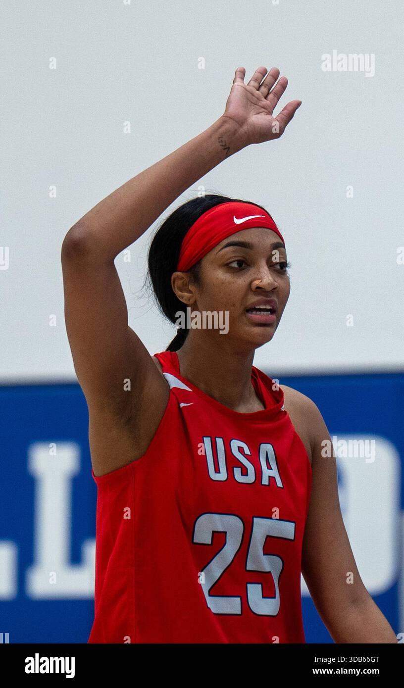 December 13, 2025, Durham, North Carolina, USA: Angel Reese (25) reacts ...