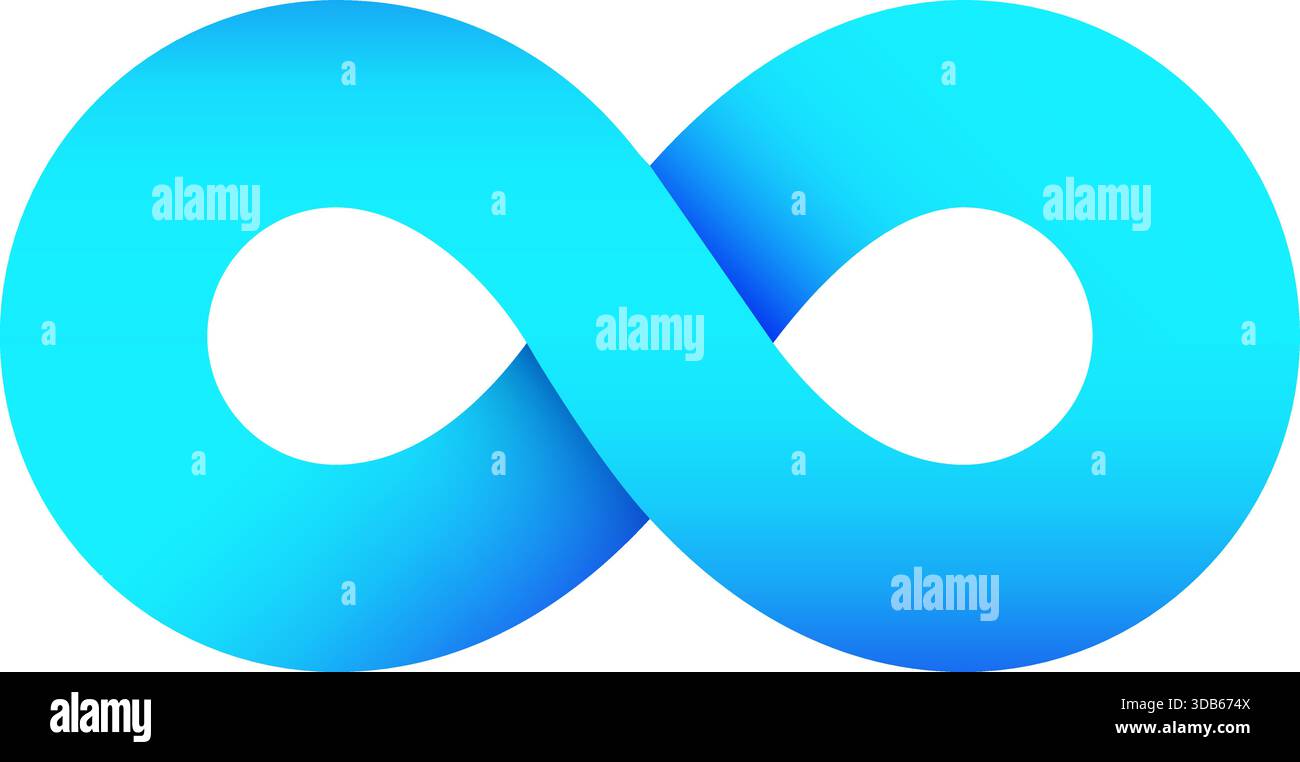 Vector blue infinity symbol Stock Vector Images - Alamy