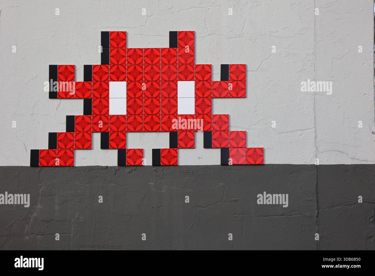 Space Invader aka 'Invader' tile street art in London as part of the ...