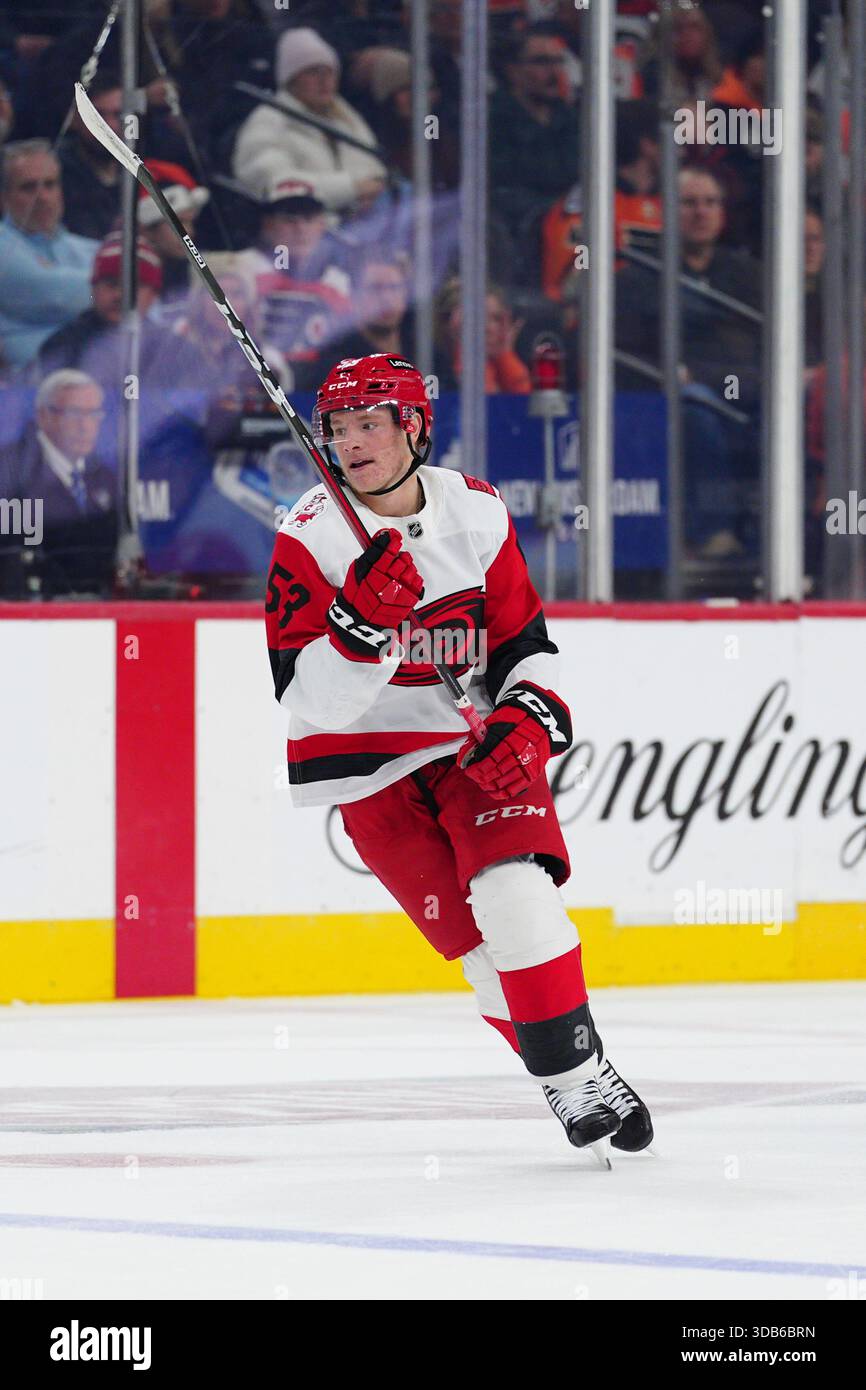 Carolina Hurricanes' Jackson Blake in action during an NHL hockey game ...