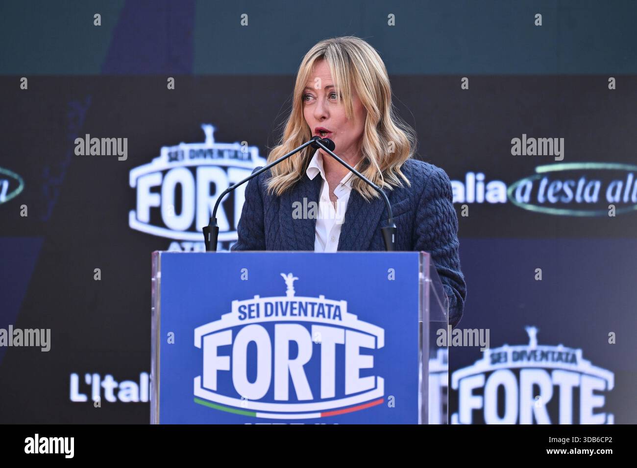 Giorgia Meloni (President of the Council of Ministers) attends the 2025 ...
