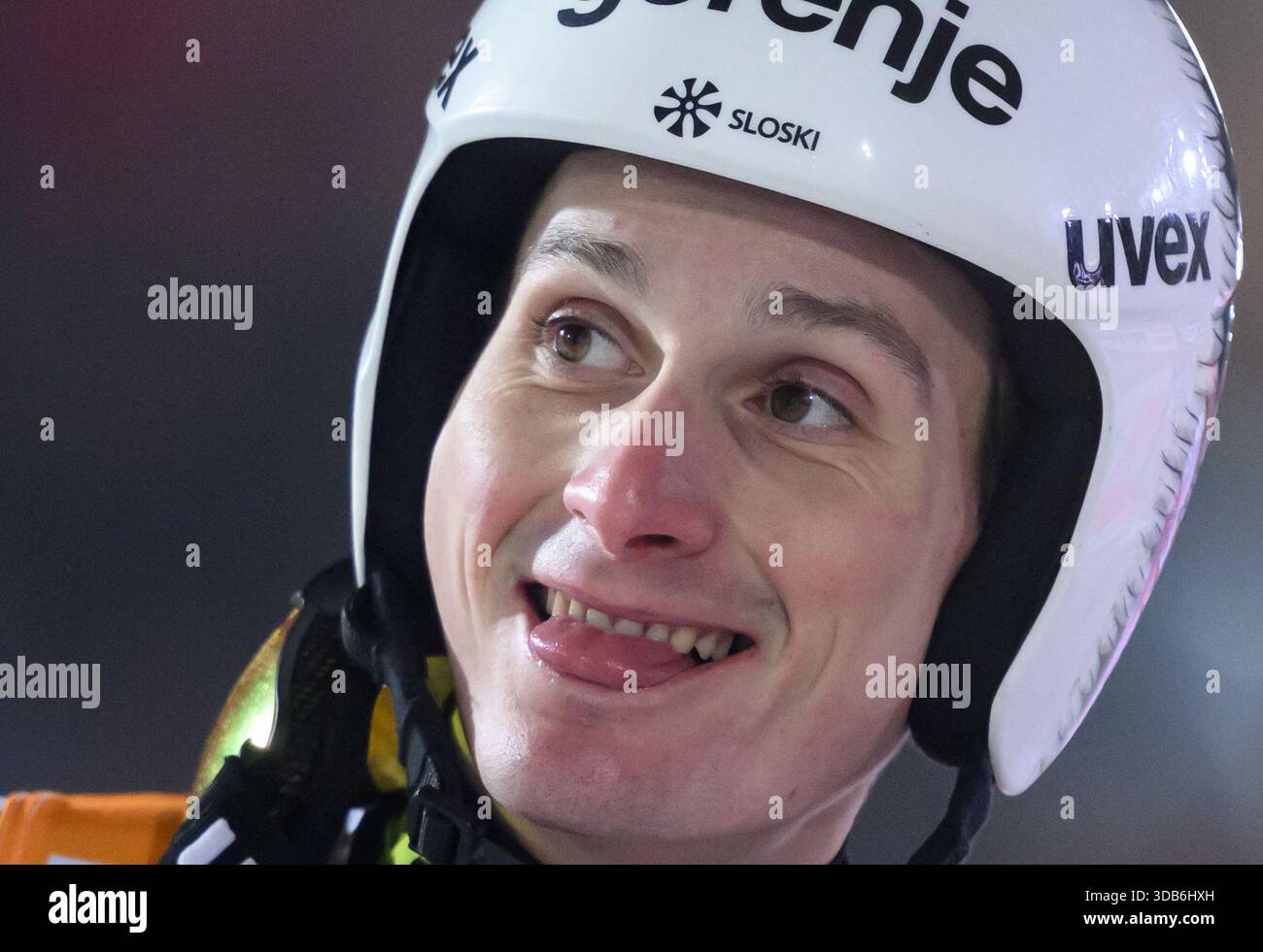 Slovenia's Domen Prevc from Slovenia celebrates after winning the Men's ...