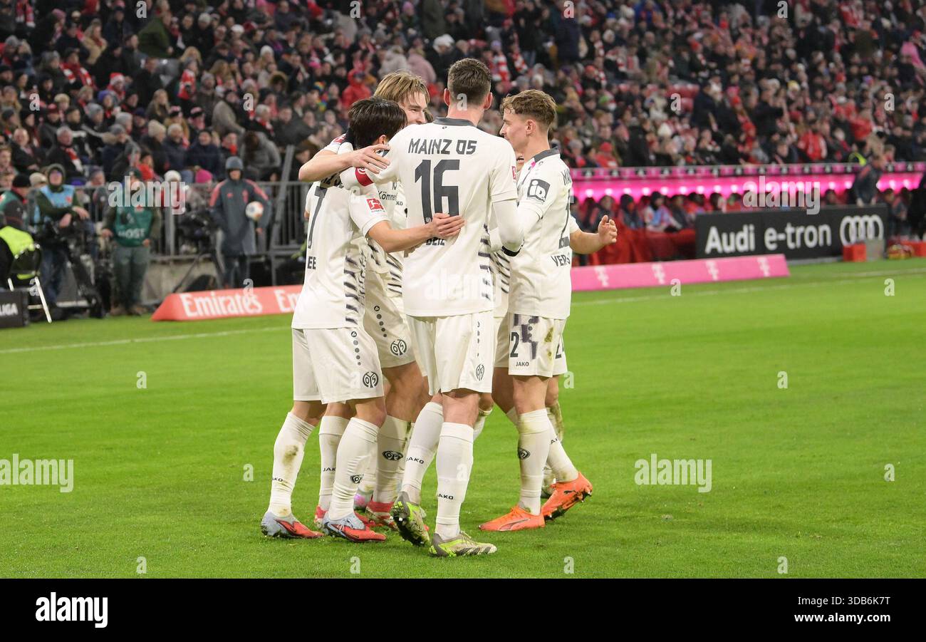 1:1 Goal, celebration, from left Jae-Sung Lee, goal scorer Kacper ...
