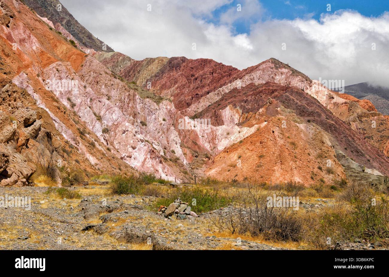 Coloured strata at Cerro de los Siete Colores the Hill of Seven Colours ...