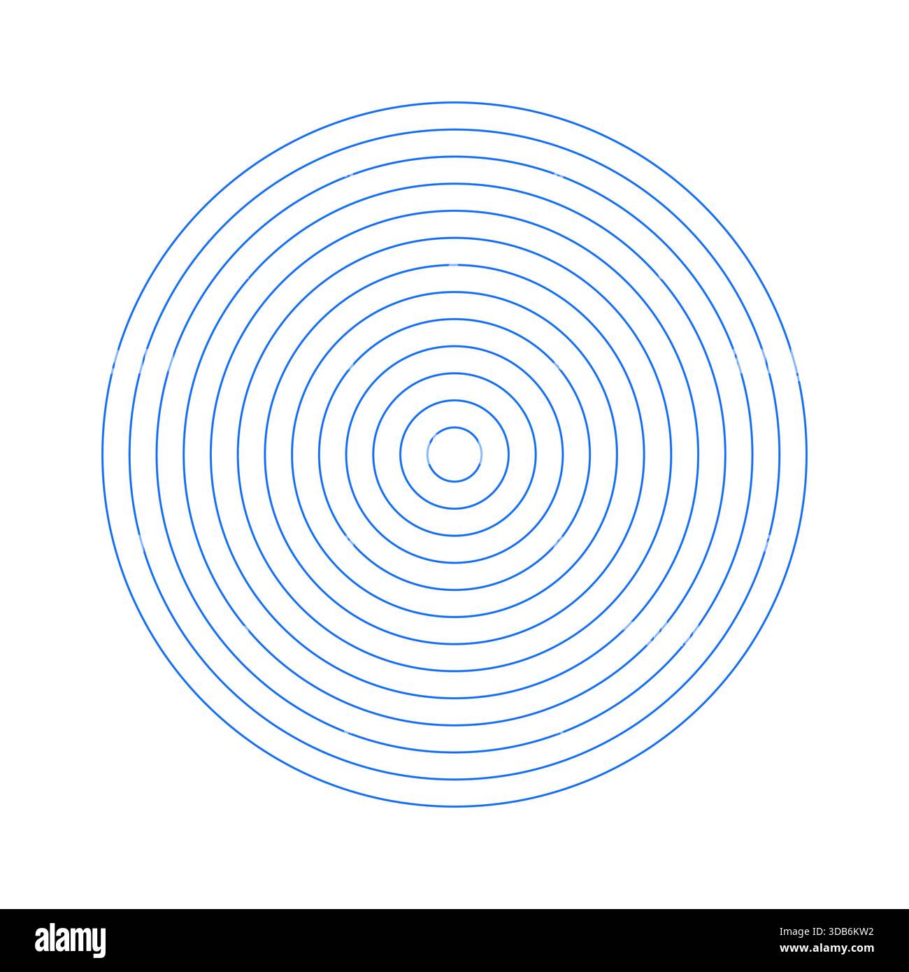 Coaching wheel of 12 concentric circles. Polar grid pattern. Life blank ...