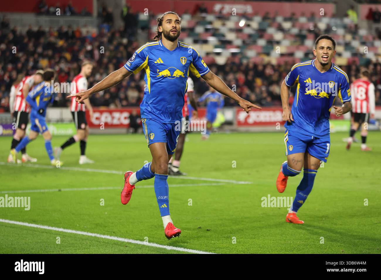 Leeds United's Dominic Calvert-Lewin celebrates scoring their side's ...