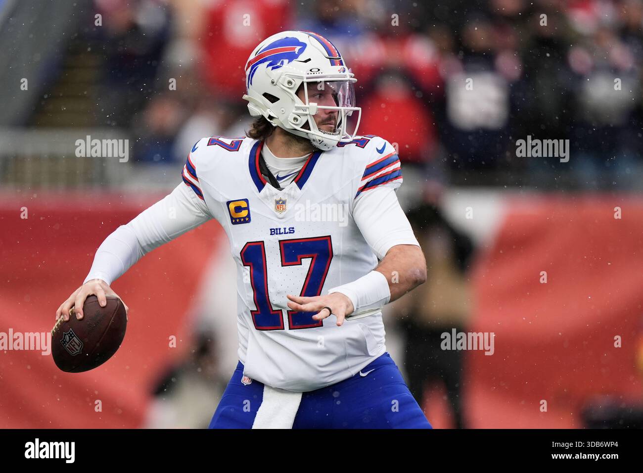 Buffalo Bills quarterback Josh Allen (17) passes against the New ...