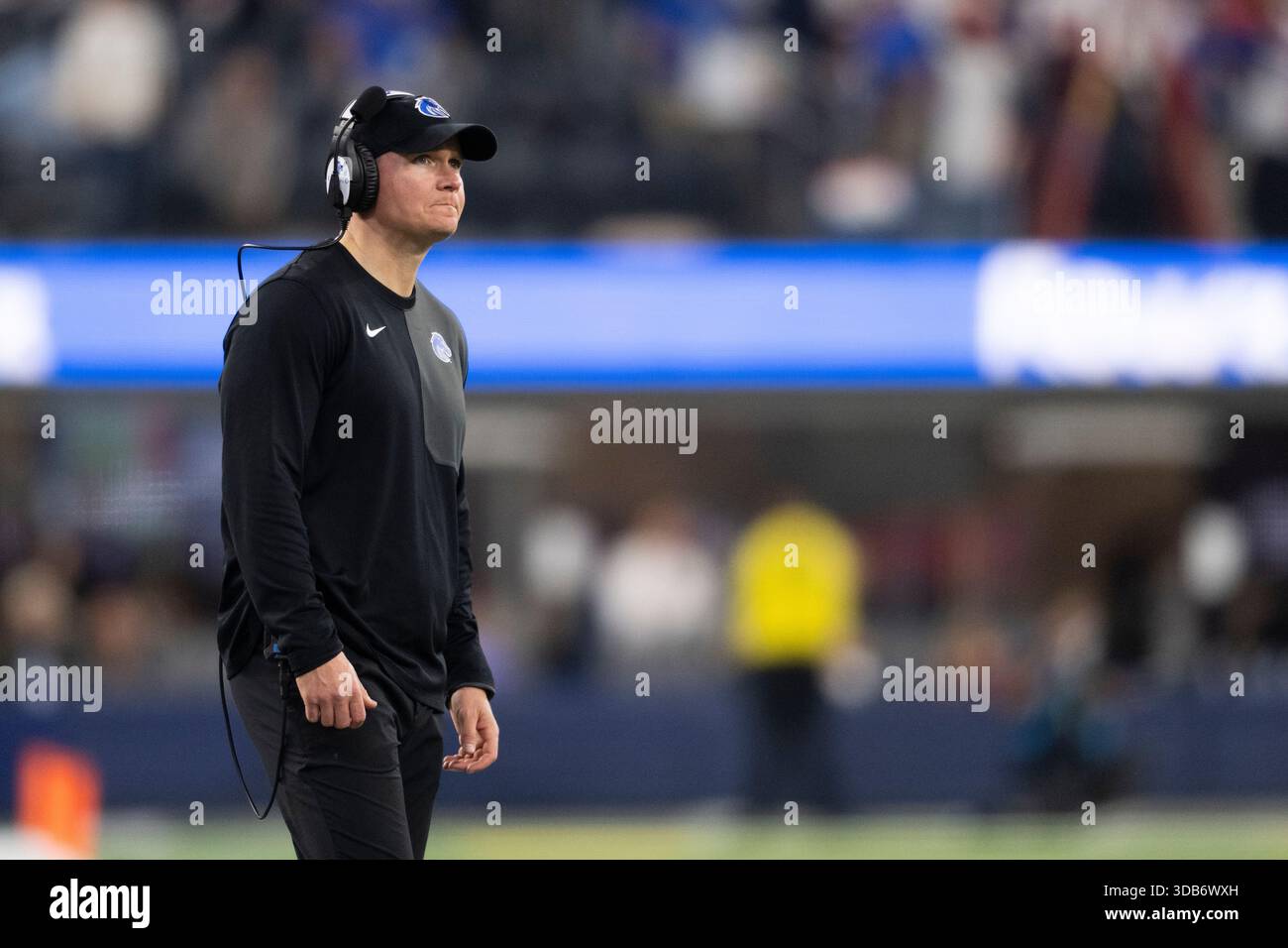 Boise State head coach Spencer Danielson watches his players during the ...