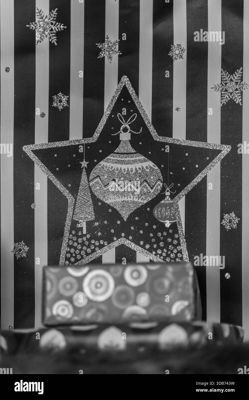 Gift card holiday red Black and White Stock Photos & Images - Alamy