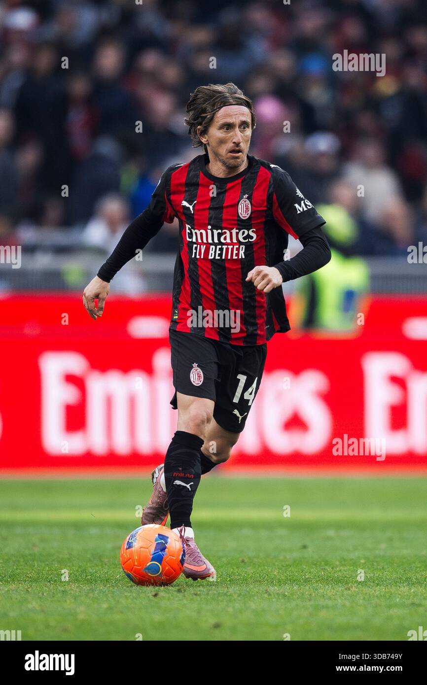 Luka Modric of AC Milan in action during the Serie A football match ...