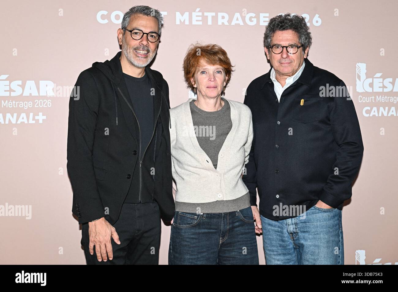 (L-R) A guest, Ariane Toscan du Plantier and Patrick Sobelman pose for ...