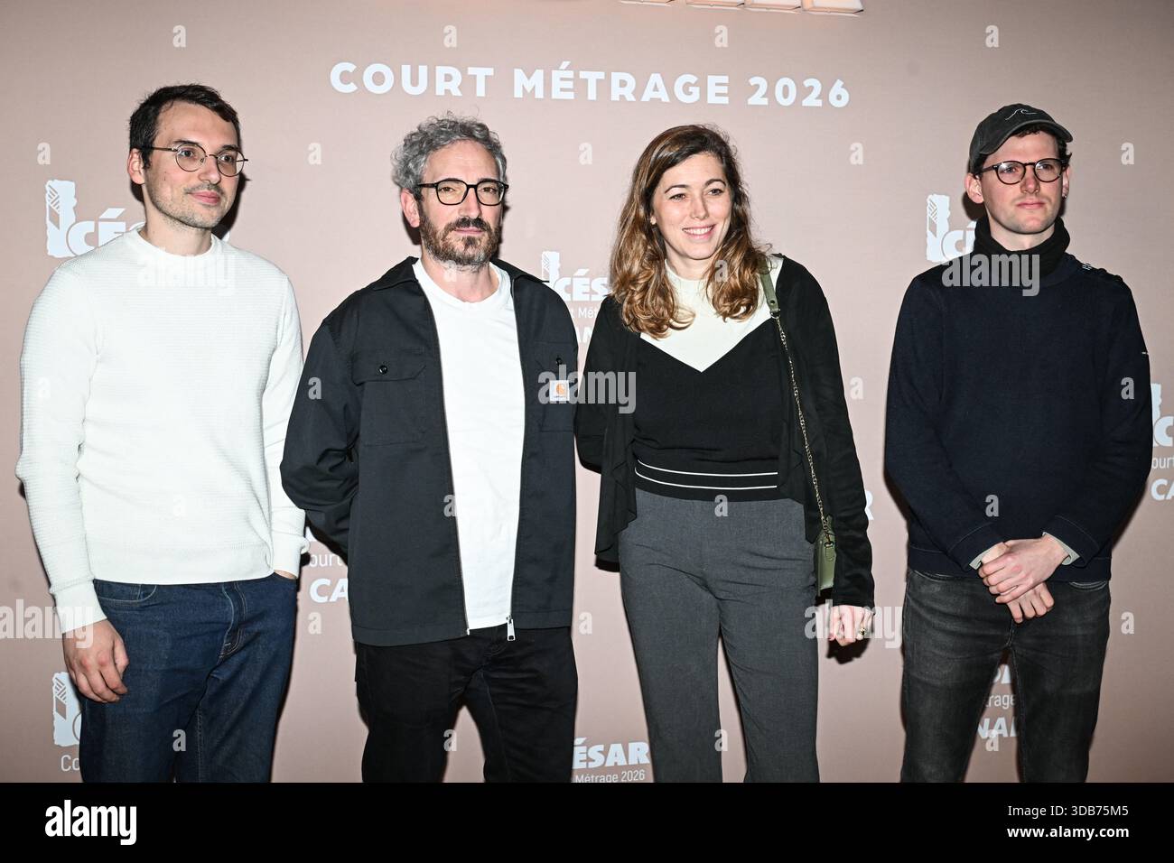 (L to R) Simon Panay poses with Rafael Andrea Soatto, Laetitia Denis ...