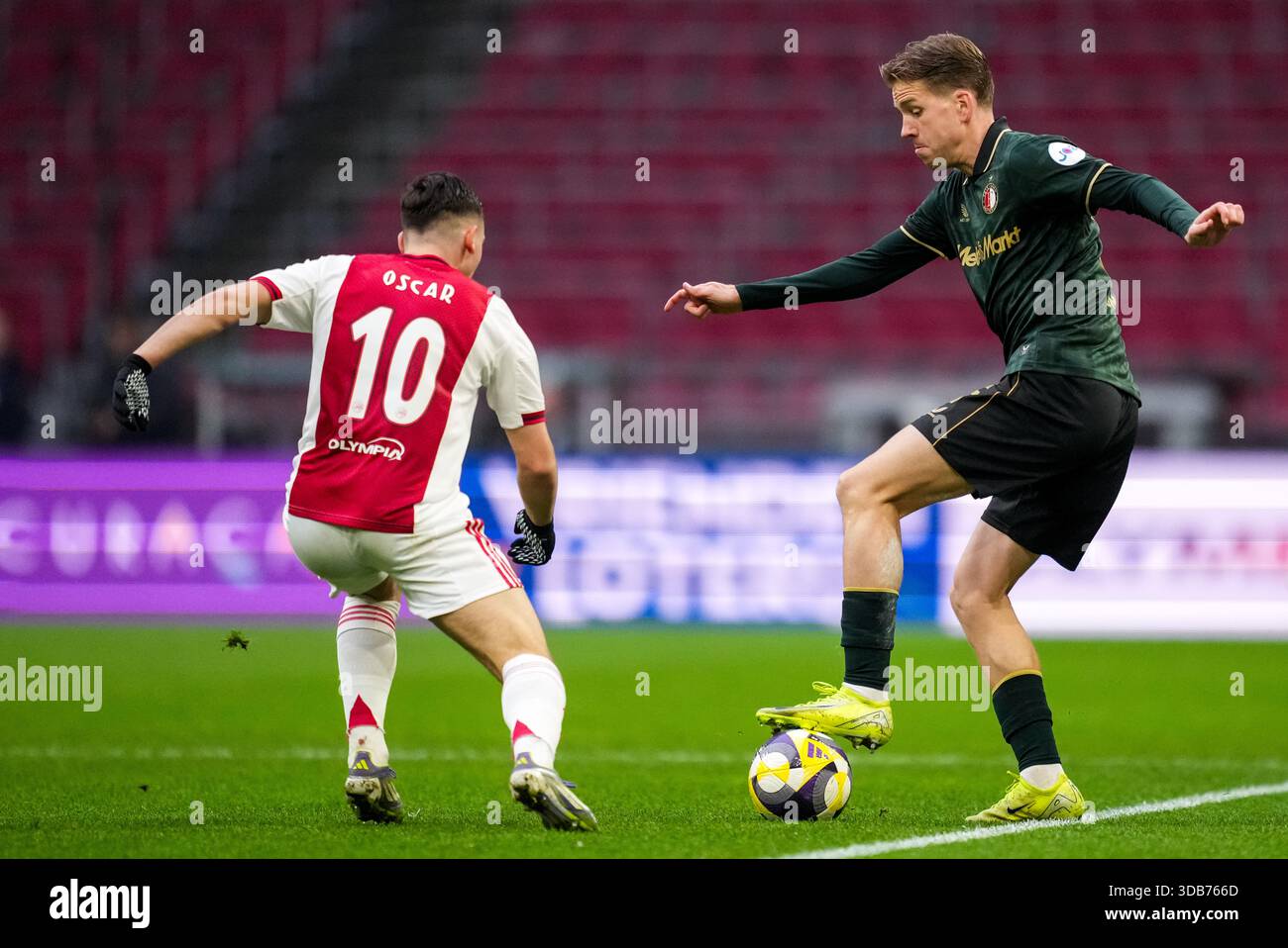 AMSTERDAM, NETHERLANDS - DECEMBER 14: Oscar Gloukh of AFC Ajax ...