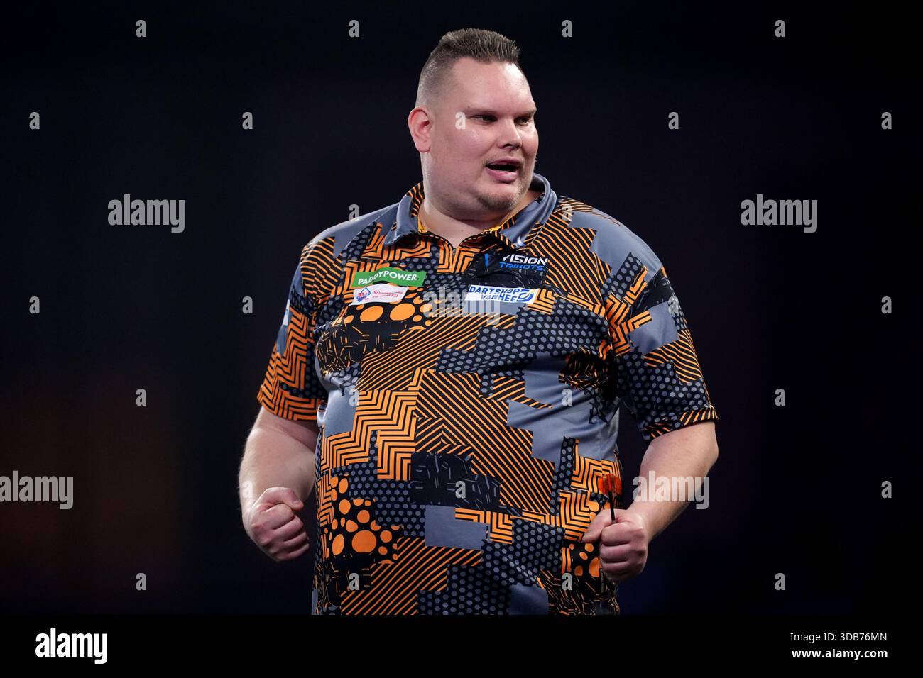 Wesley Plaisier reacts during his match against Lukas Wenig on day four ...