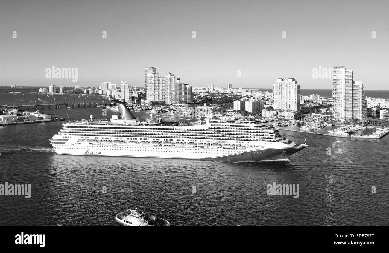Miami, Florida, USA - November 22, 2024: Carnival Cruise Line. Carnival ...