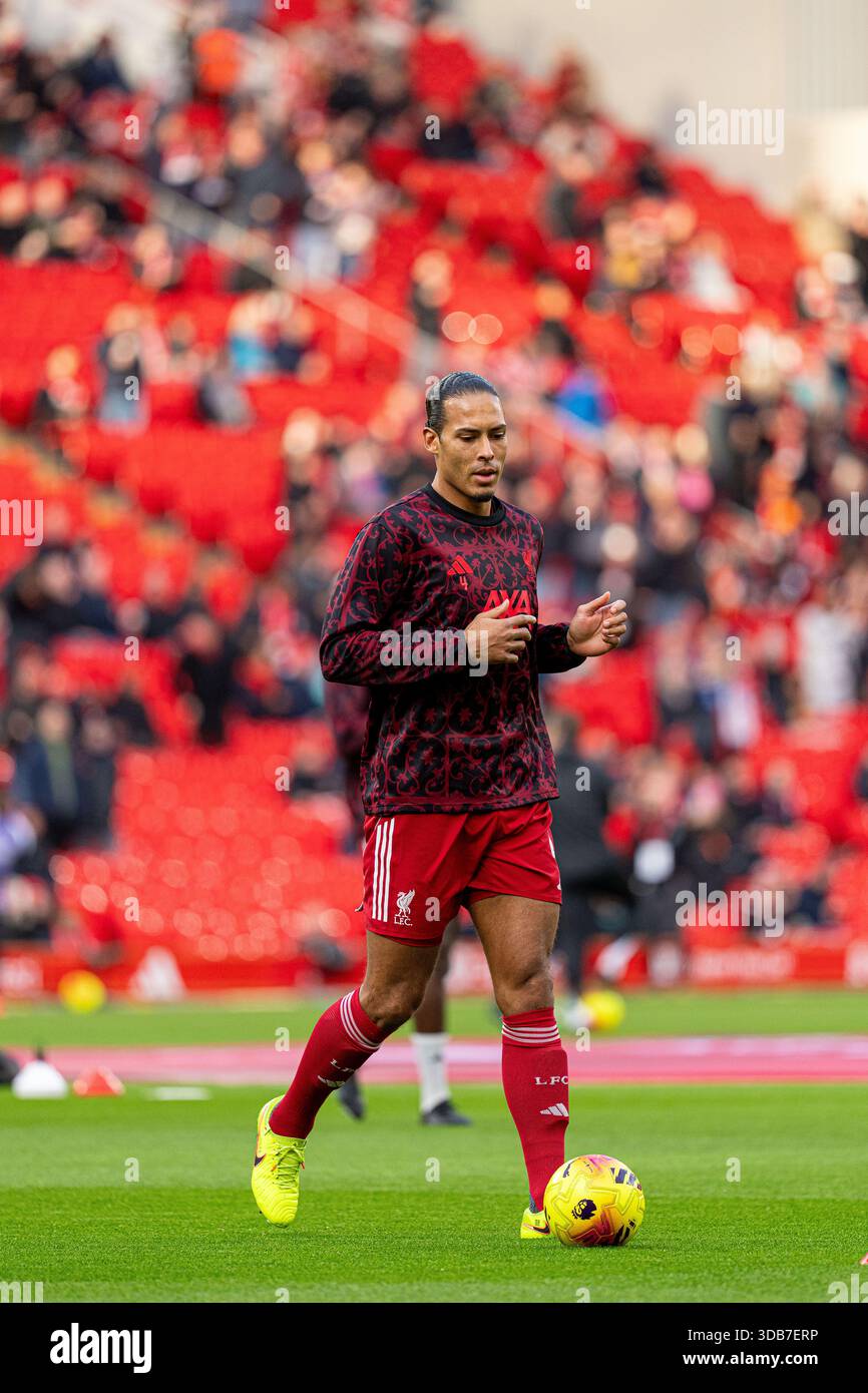 Virgil van Dijk of Liverpool is seen during the Premier League match ...
