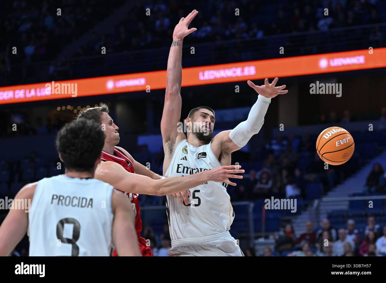 Alex Len of Real Madrid in action during the Spanish League ACB ...