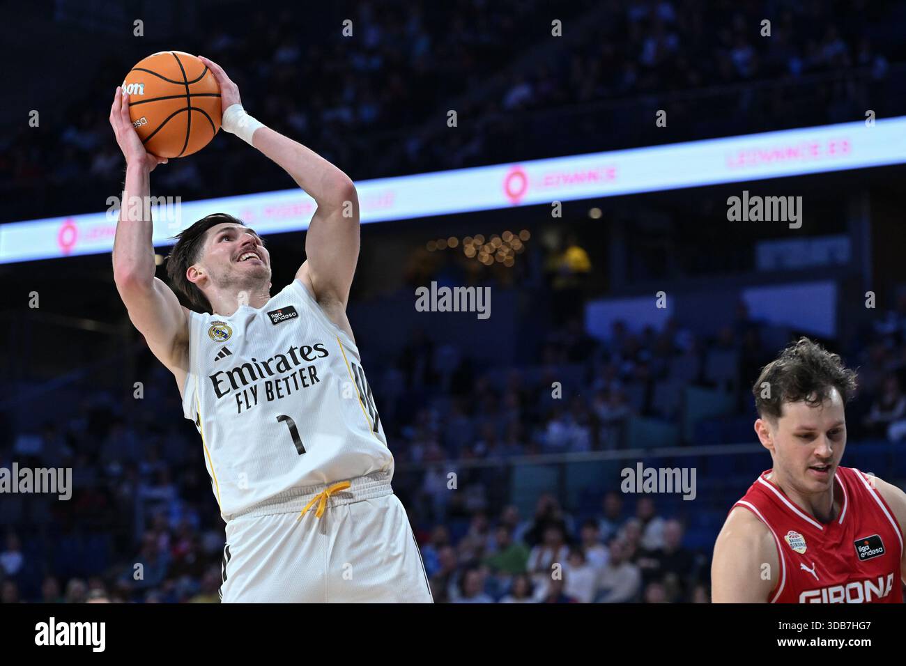 David Kramer of Real Madrid in action during the Spanish League ACB ...