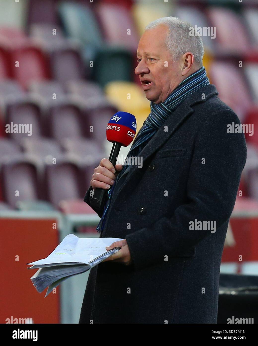 London, England, December 14 2025: Sky Sports reporter Gary Cotteril ...