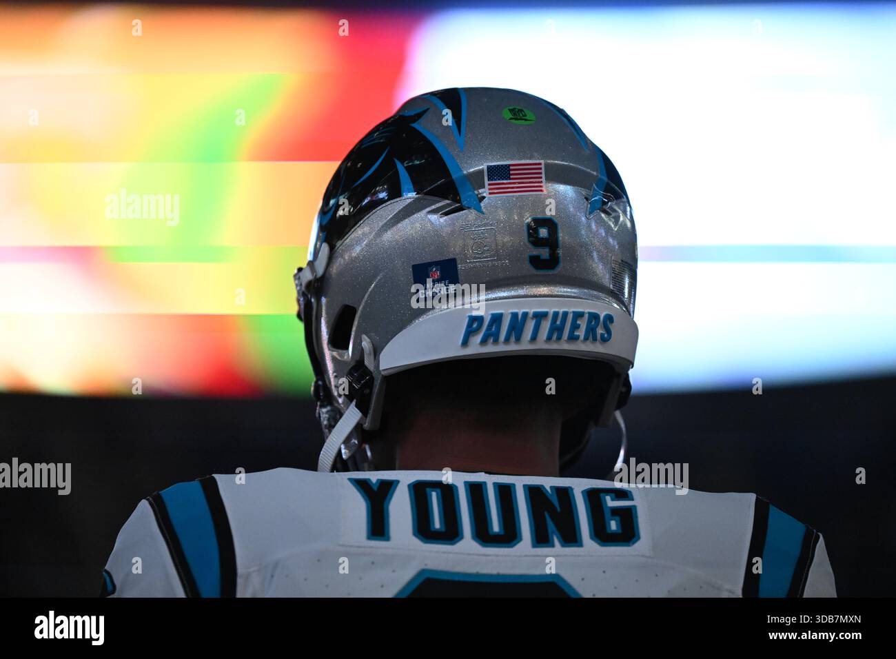 Inspire Change logo on the helmet Carolina Panthers quarterback Bryce ...