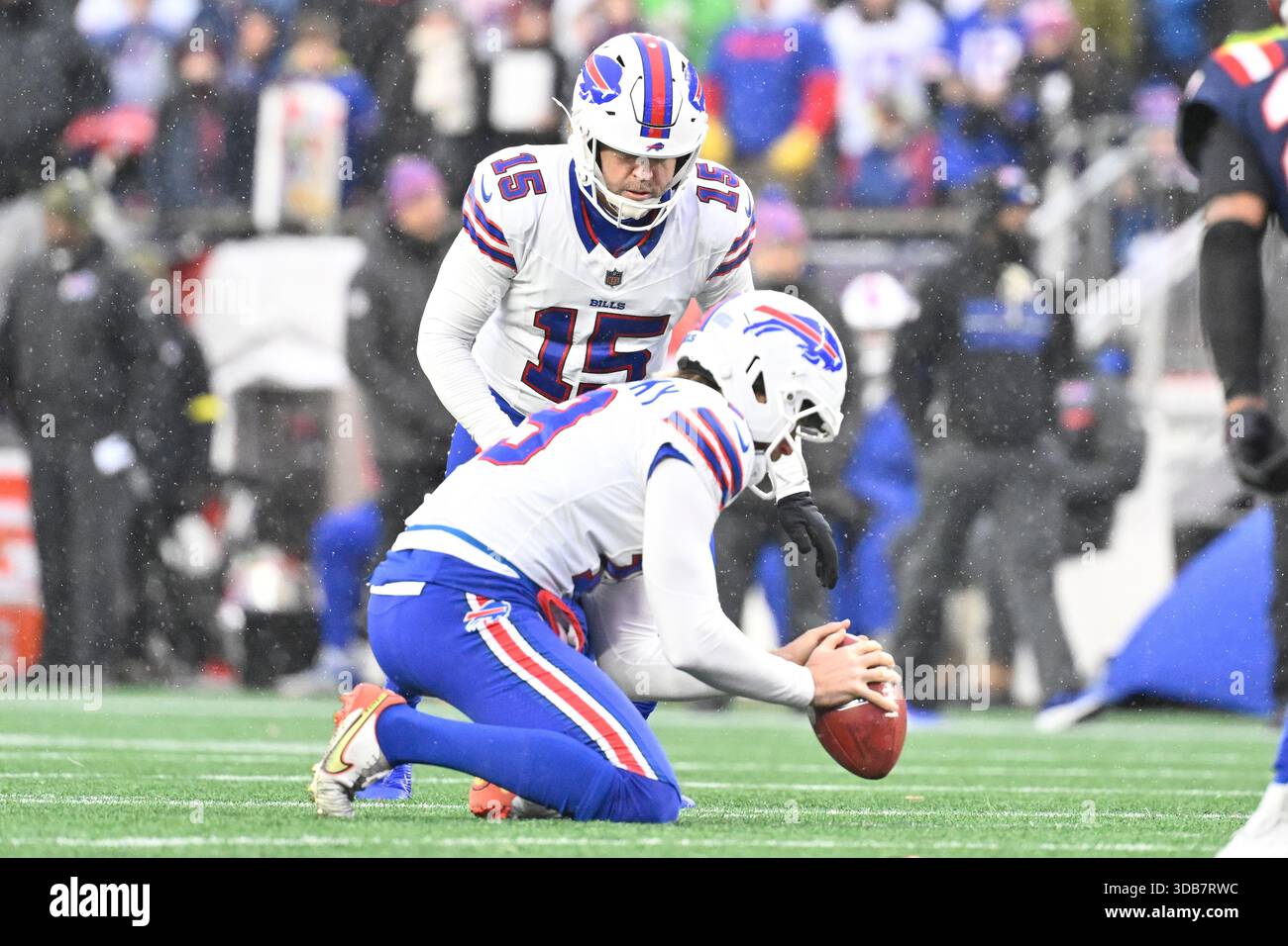 Dec 14, 2025; Foxboro, Massachusetts, USA; Buffalo Bills place kicker ...