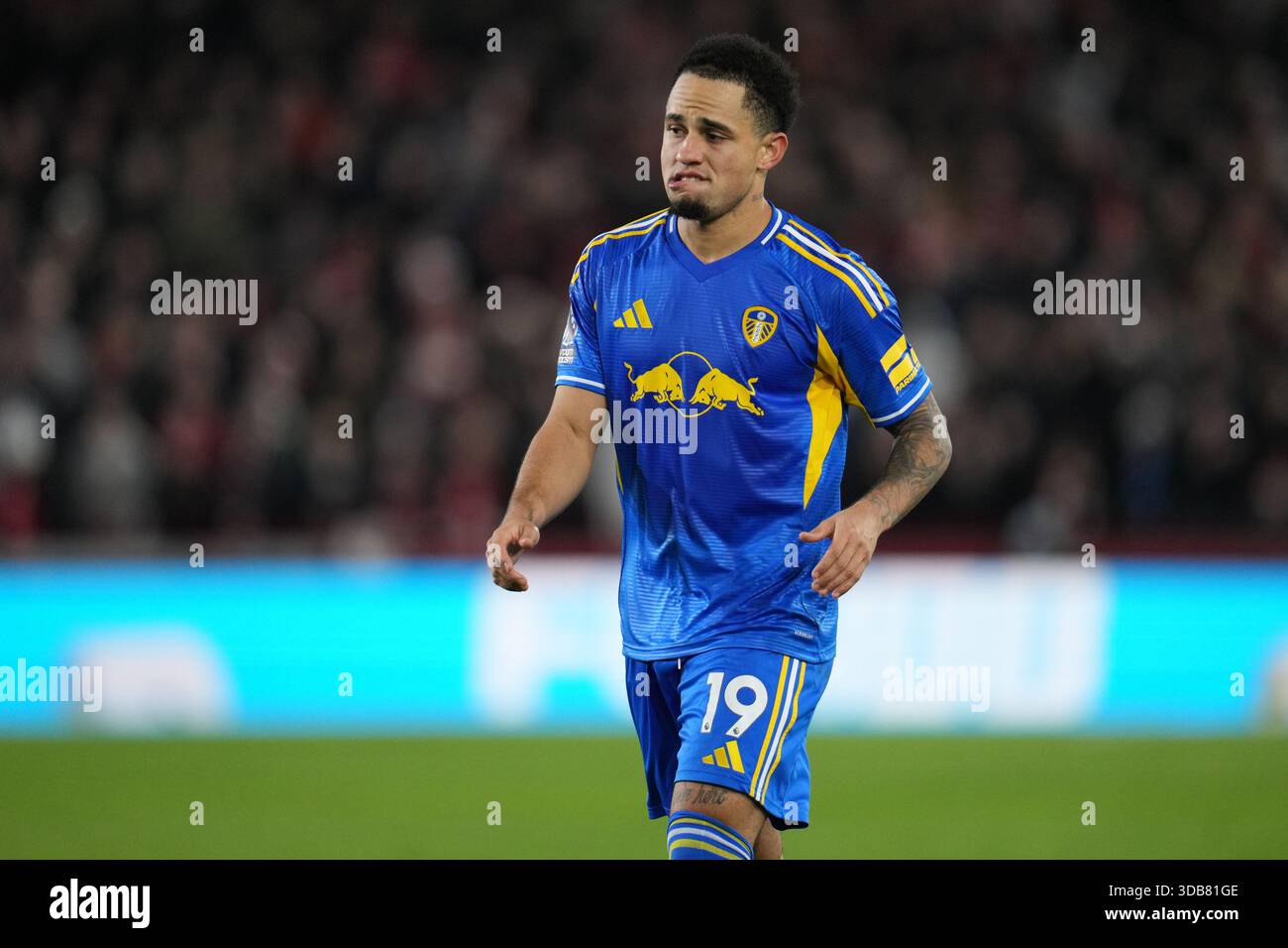 Noah Okafor of Leeds United during the Premier League match Brentford ...
