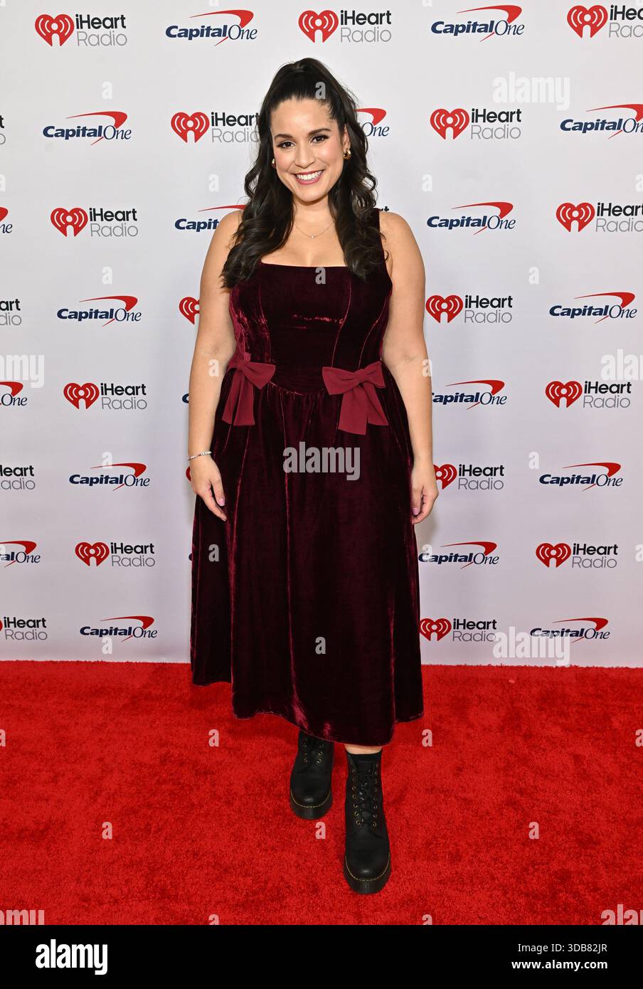 Gina Naomi Baez attends Z100's iHeartRadio Jingle Ball at Madison ...