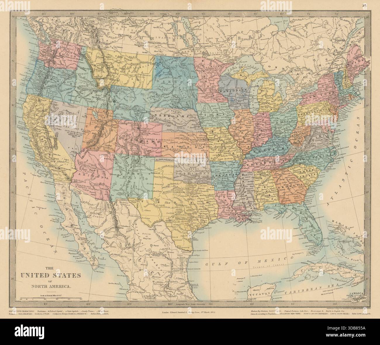 United states map 1800s hi-res stock photography and images - Alamy