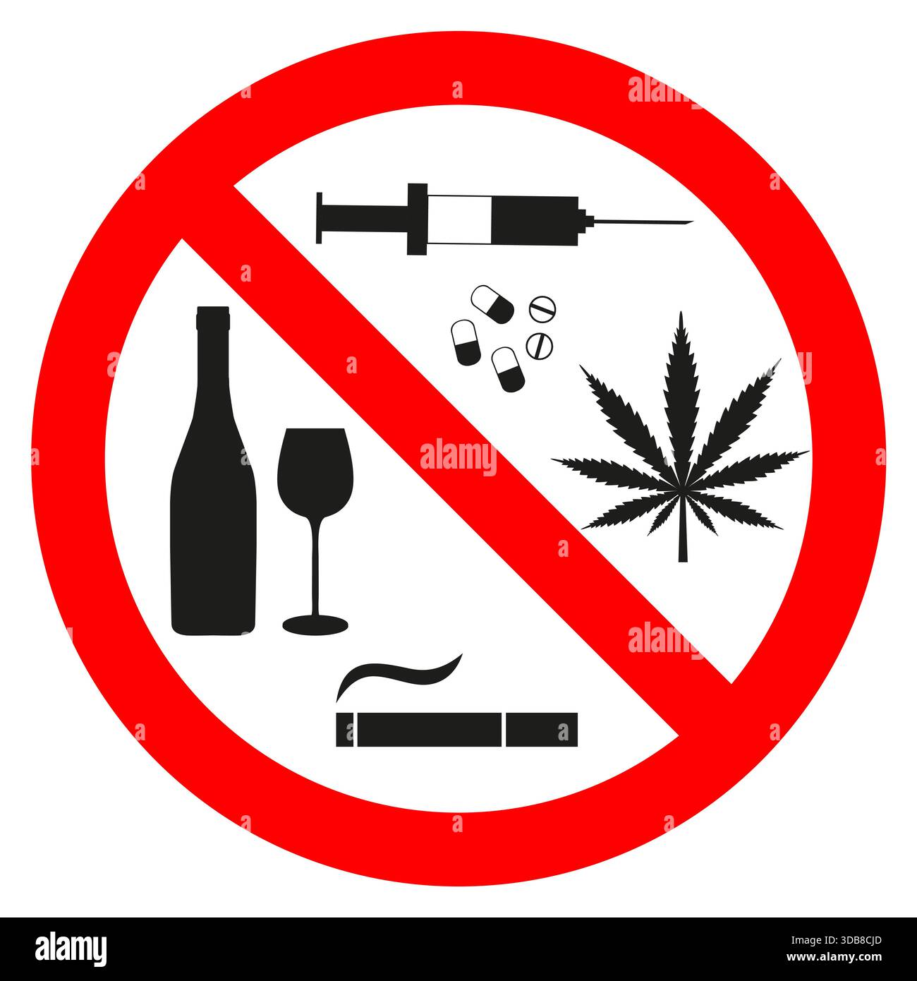 Stop drug sign in Stock Vector Images - Alamy