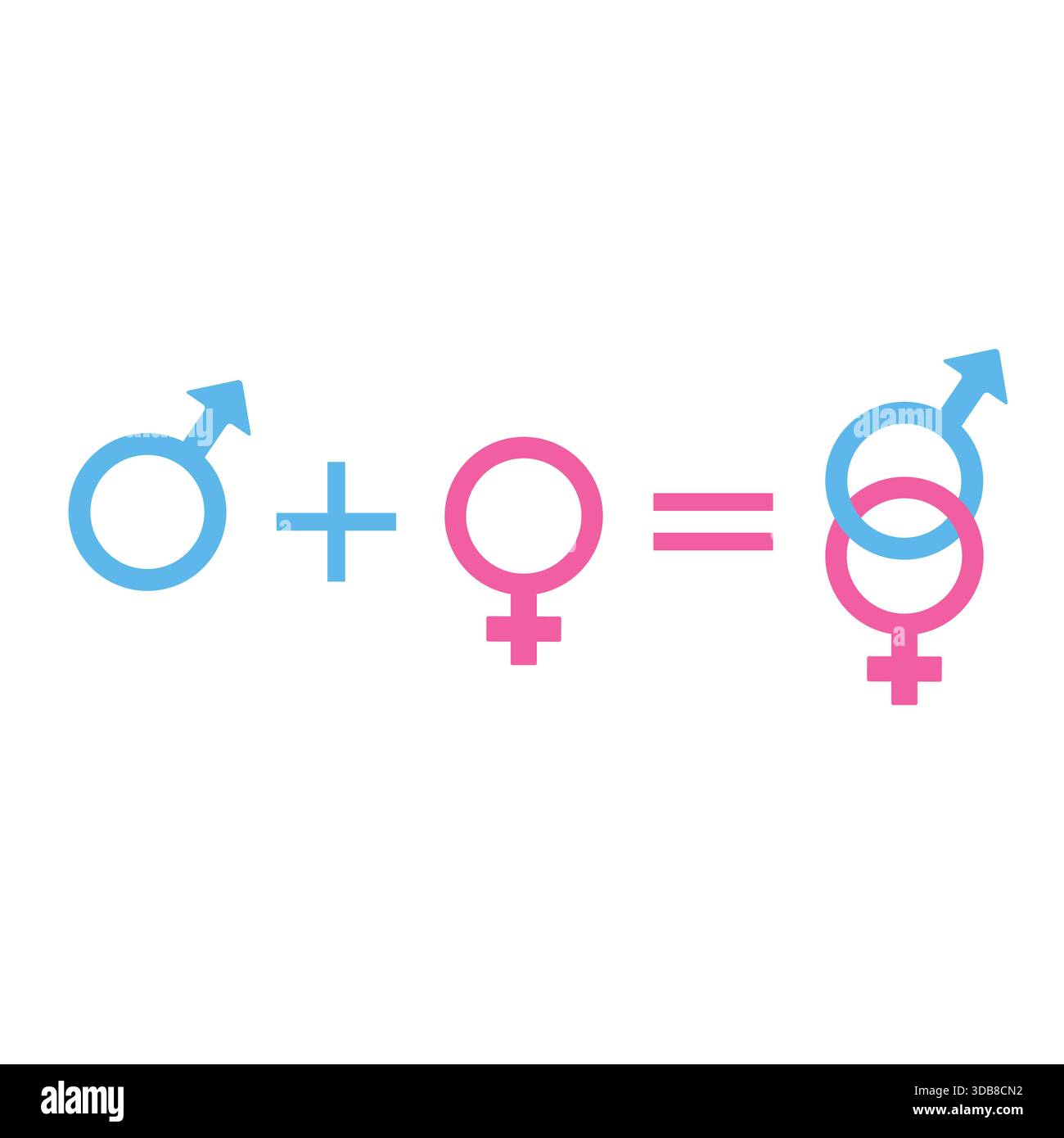 vector illustration Male and female symbol combination Stock Vector ...