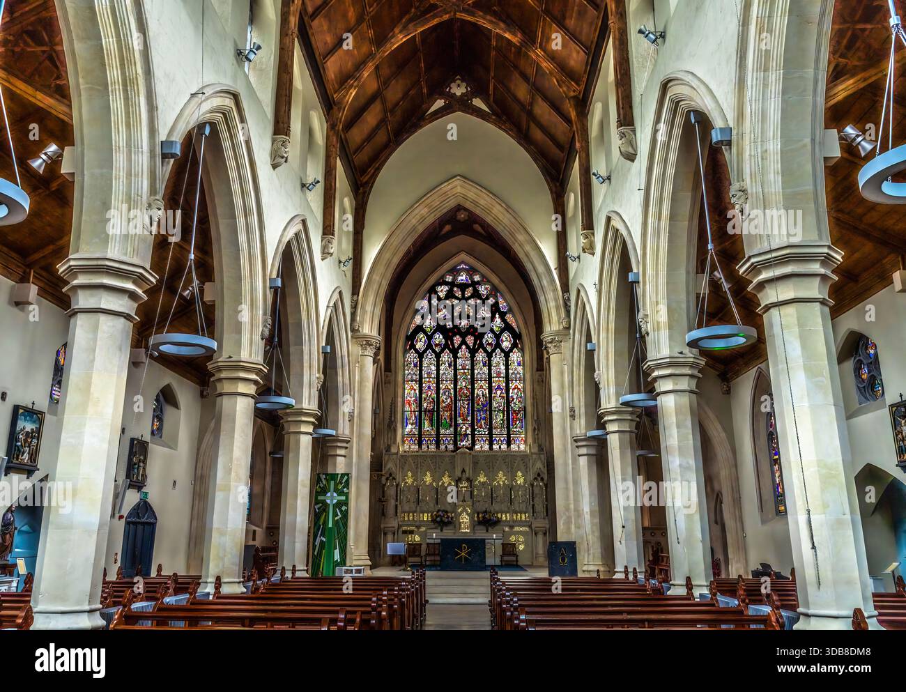 St Catherine of Alexandria Basilica Wide Arches Altar Stained Glass ...