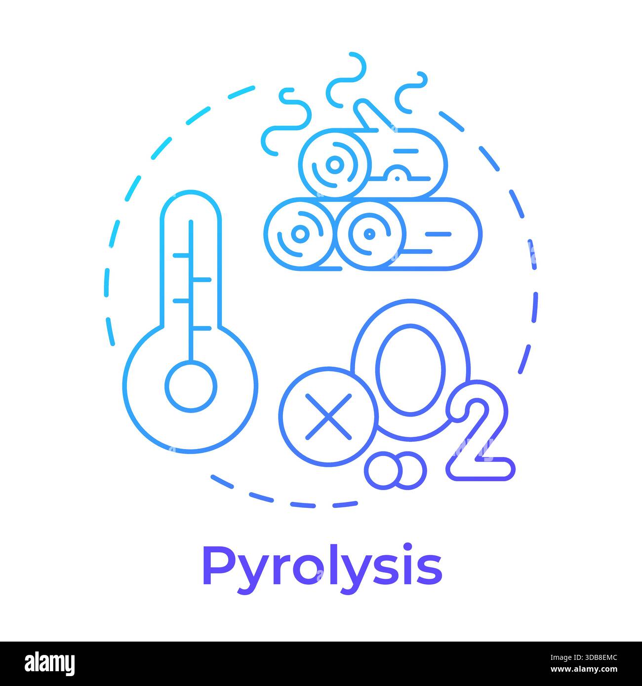 Pyrolysis blue gradient concept icon Stock Vector Image & Art - Alamy