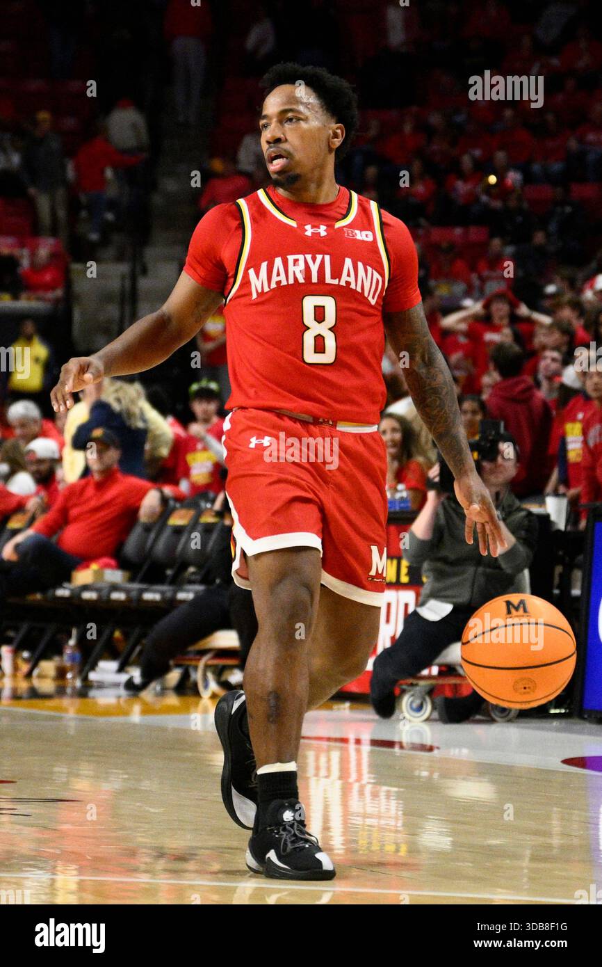 Maryland guard David Coit (8) in action during the second half of an ...