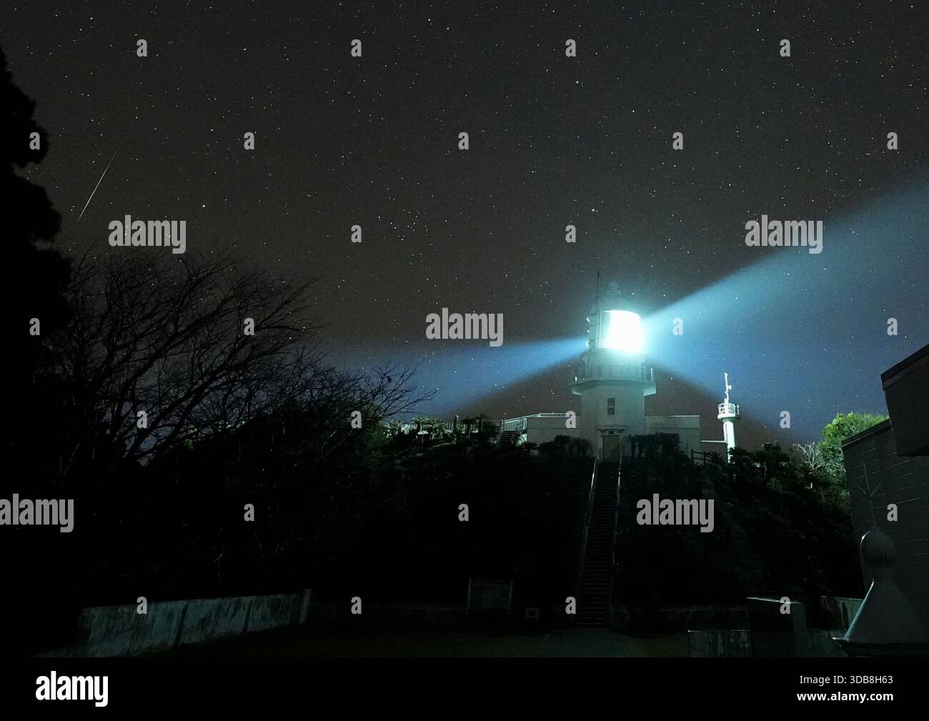 The annual Geminid meteor shower peaks over Cape Toi in Kushima ...