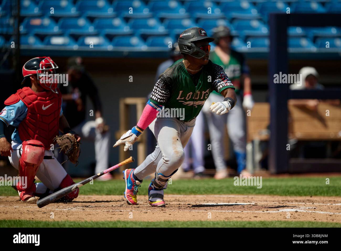 Great Lakes Loons Zyhir Hope (51) bats during an MiLB Midwest League ...